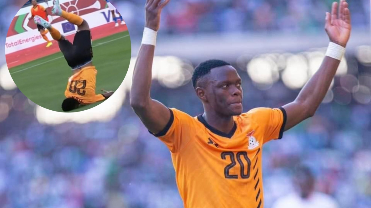 Patson Daka se 'parte' el cuello por Zambia