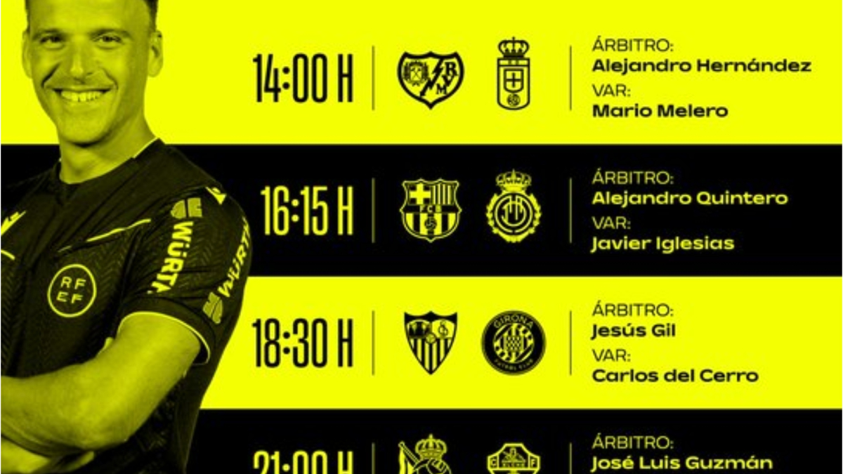 Quintero González dirigirá el duelo entre el Barcelona y el Mallorca