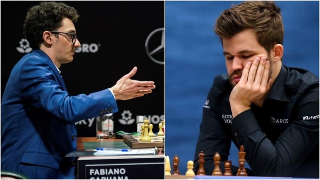 Así fueron los cuartos entre Carlsen - Caruana en el Chessable Masters