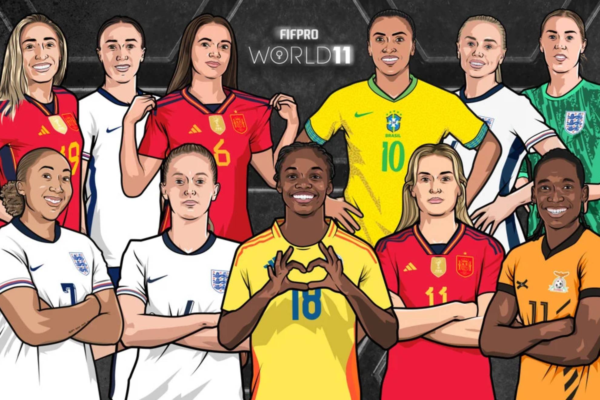 'Cuatro' jugadoras del Barcelona y dos del Real Madrid, en el once ideal de FIFPRO 2024