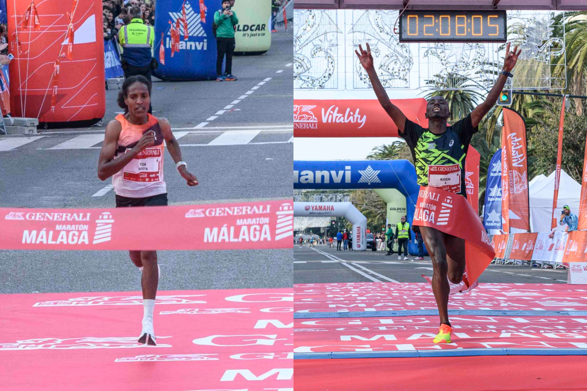 El keniata Kipkorir y la etíope Desta Gebre, vencedores del maratón de ...