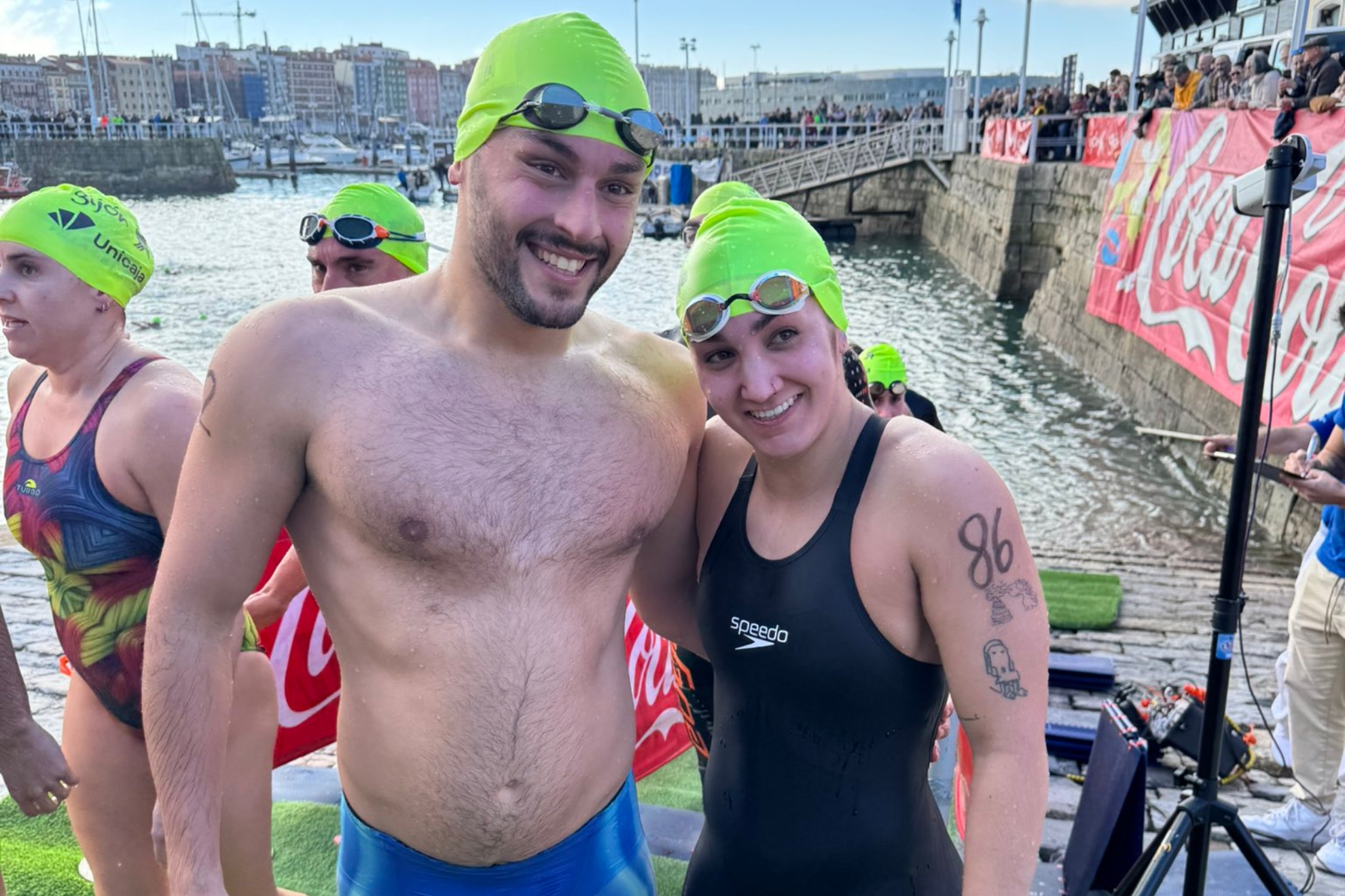 Jorge Lara y Reyes Göpfert vencen en la Travesía de Gijón