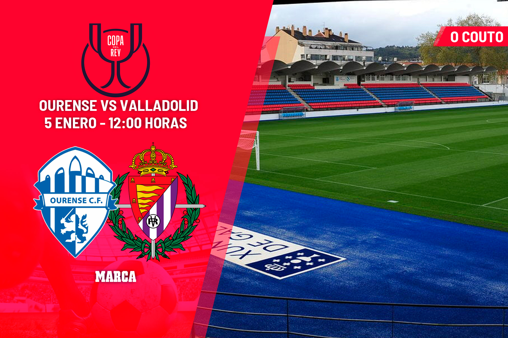 Ourense - Valladolid: horario y dónde ver el partido de Copa del Rey