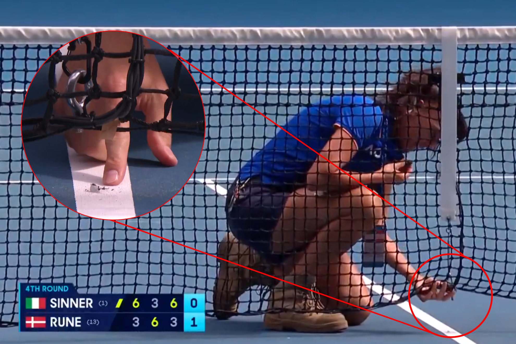 Open Australia: Sinner rompe la red con un demoledor saque y obliga a ...