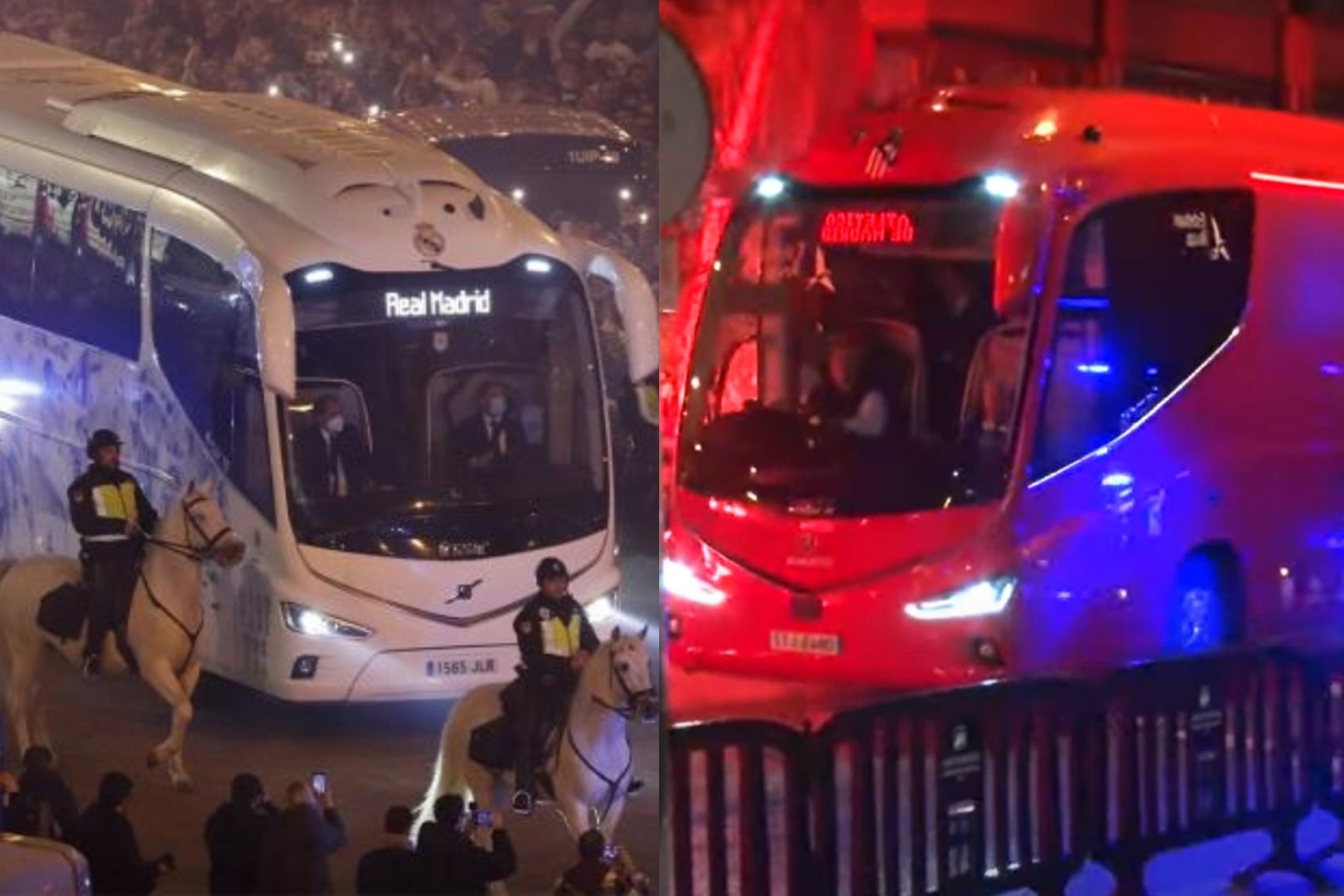 A qué hora es la llegada del autobús del Atlético de Madrid y Real ...