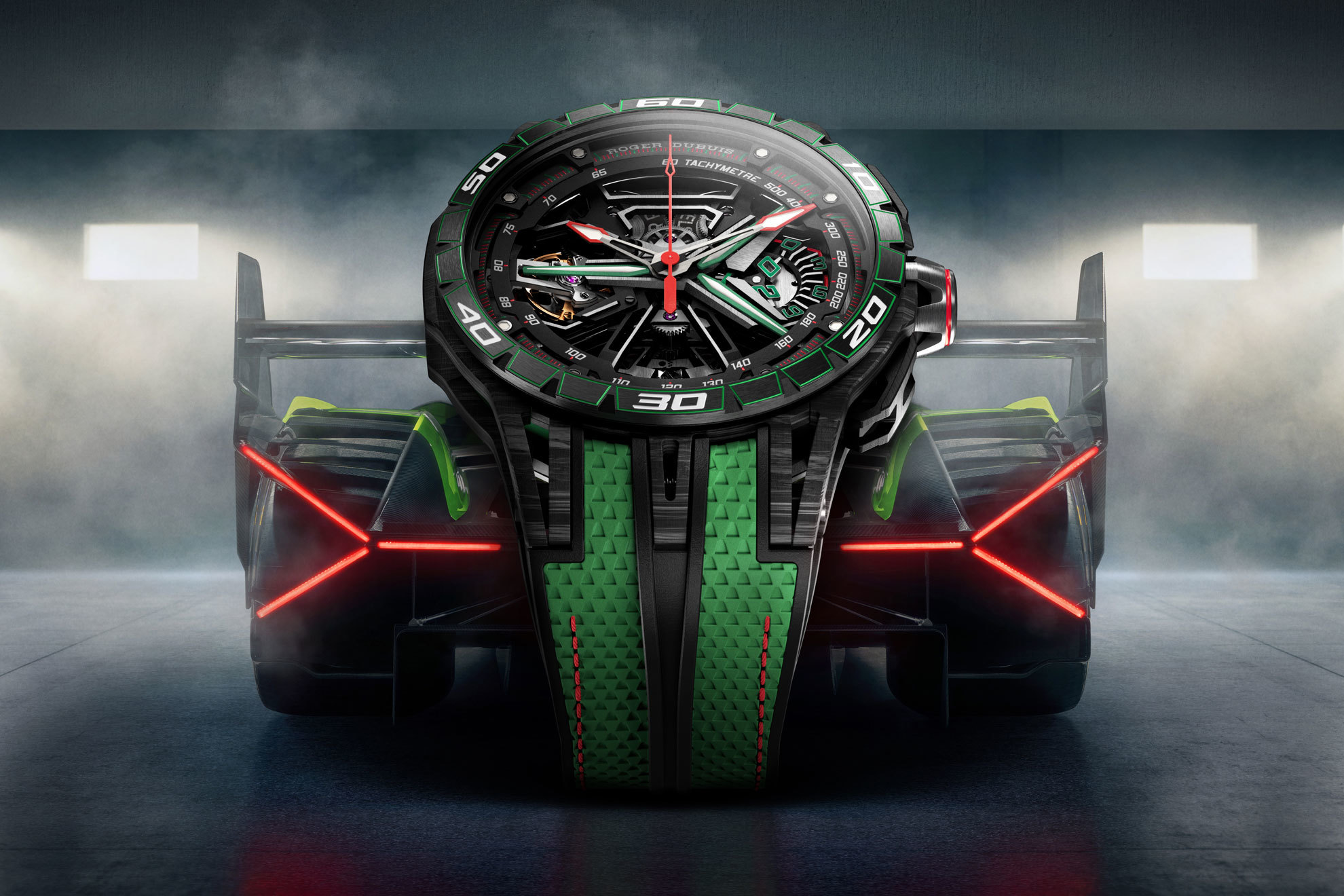 Una visión en Verde Mantis: Roger Dubuis Excalibur Spider Flyback ...