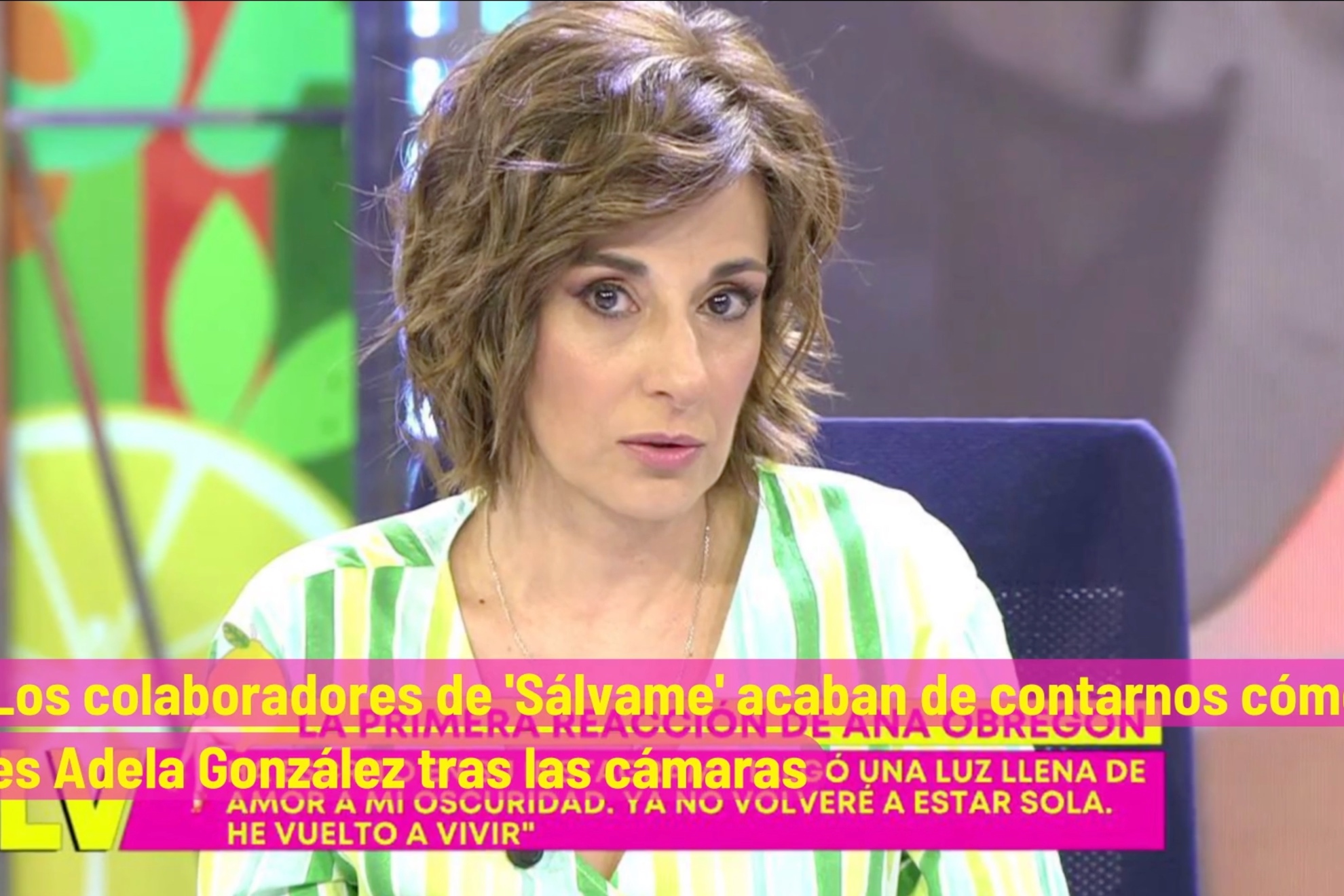 Adela González, presentadora de 'Sálvame', criticada por sus compañeros durante la publicidad