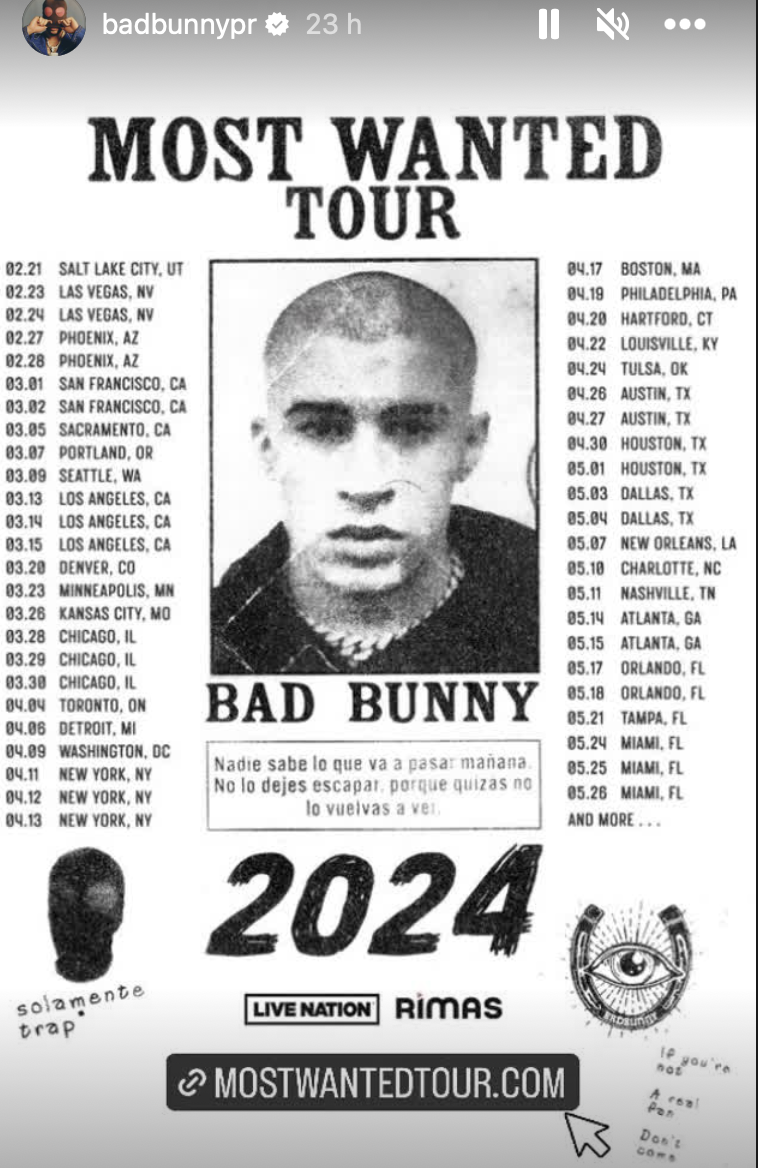 Así será la gira de Bad Bunny 'Most Wanted Tour': fechas y dónde ...