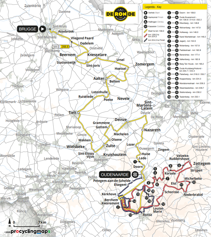 Tour de Flandes hoy: horario, recorrido, altimetría, favoritos y dónde ver