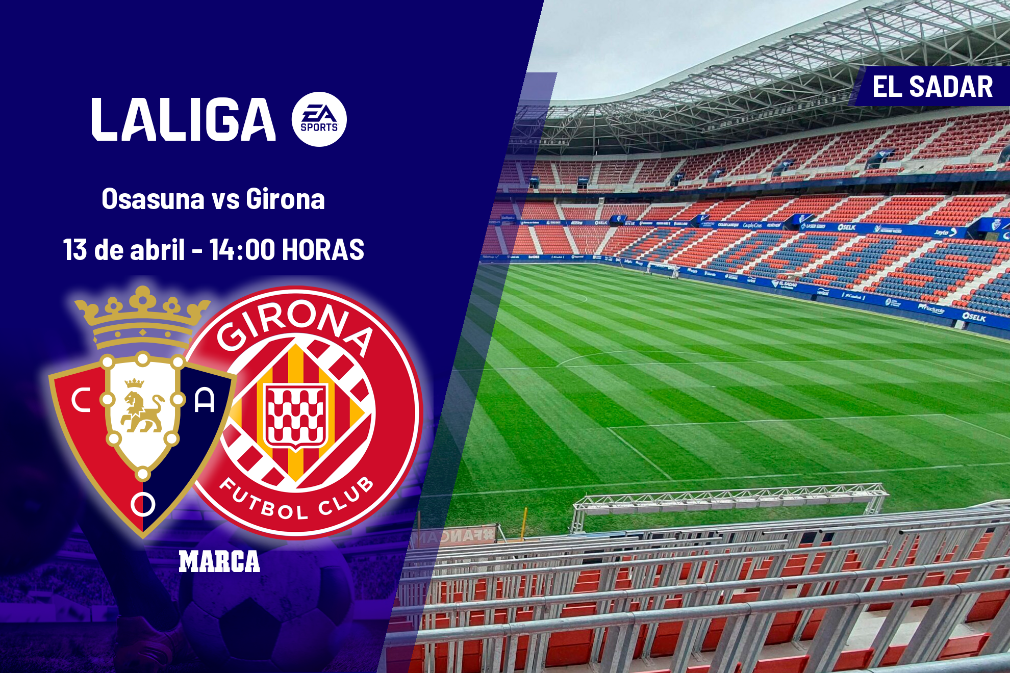 Osasuna - Girona: horario y dónde ver el parido de LaLiga EA Sports
