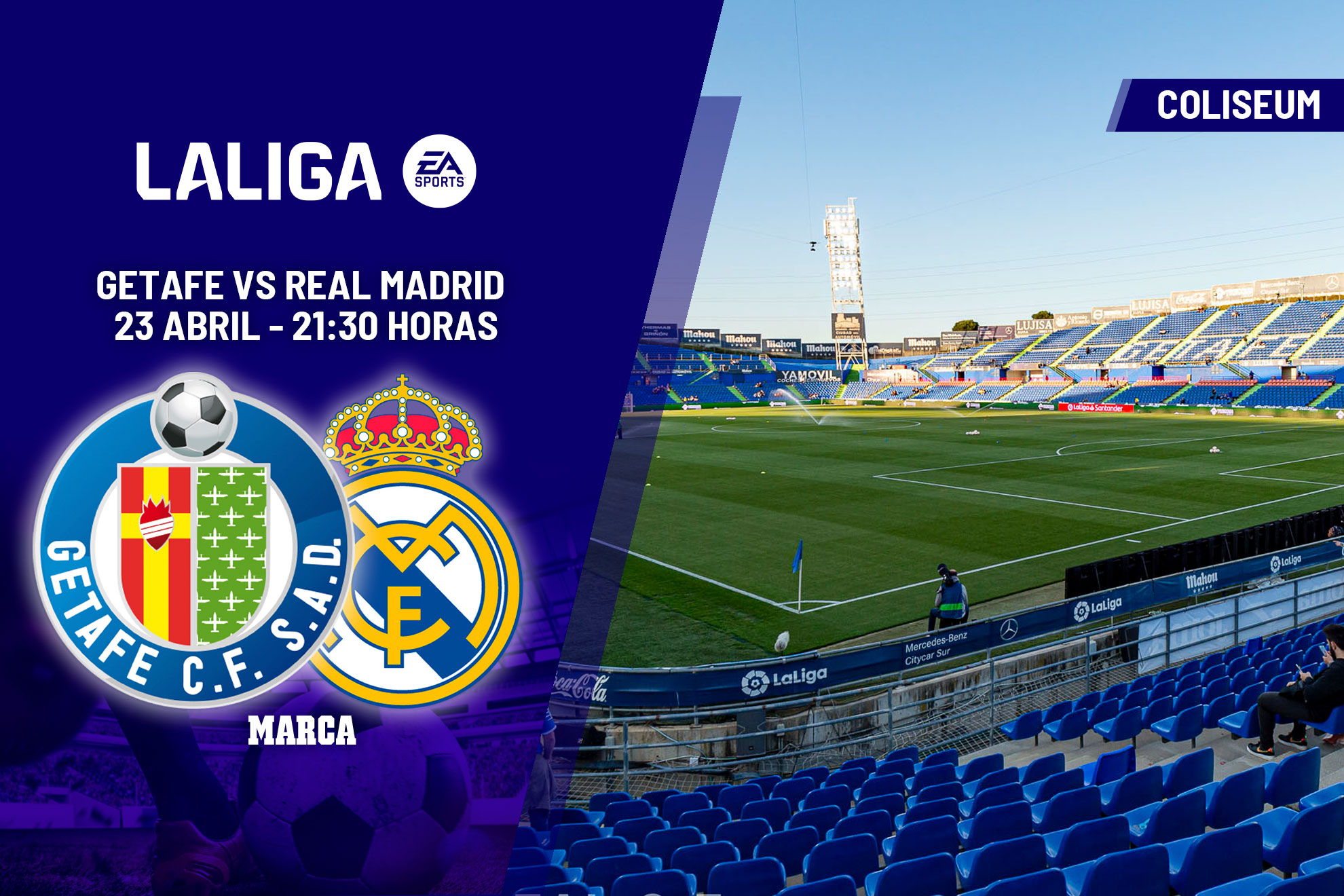 Alineaciones confirmadas del Getafe - Real Madrid