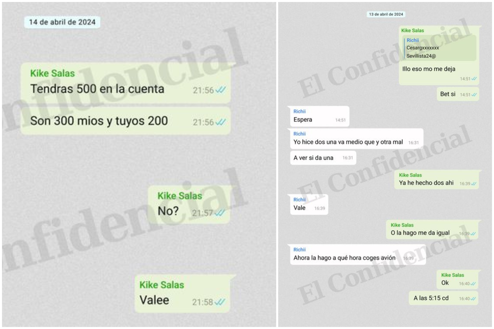 'El Confidencial' desvela los WhatsApp de las supuestas apuestas de ...