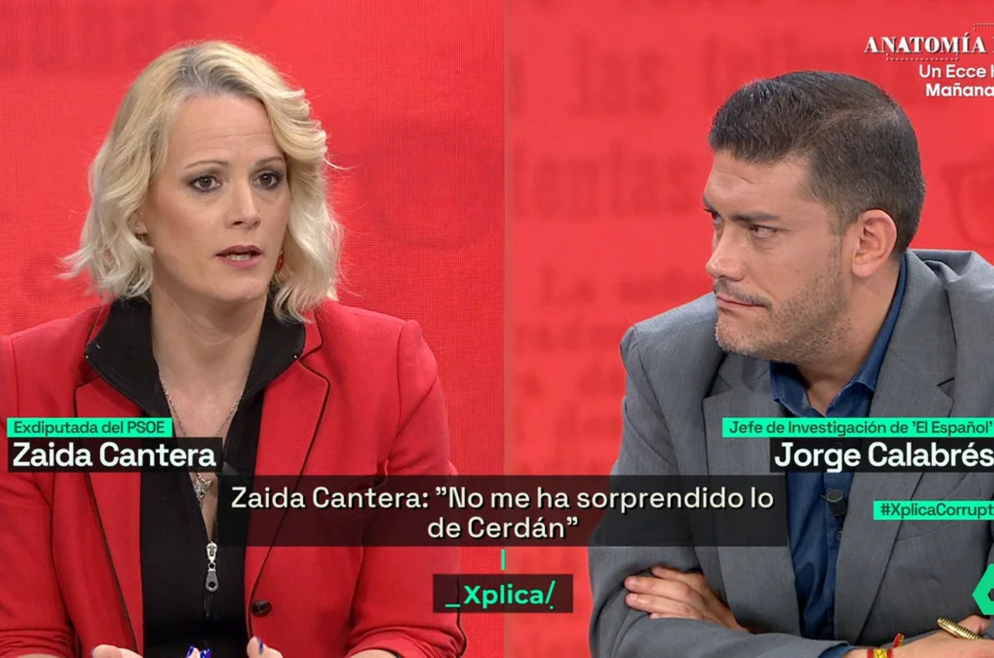Zaida Cantera desvela el mal recuerdo de su etapa en el PSOE con Santos ...