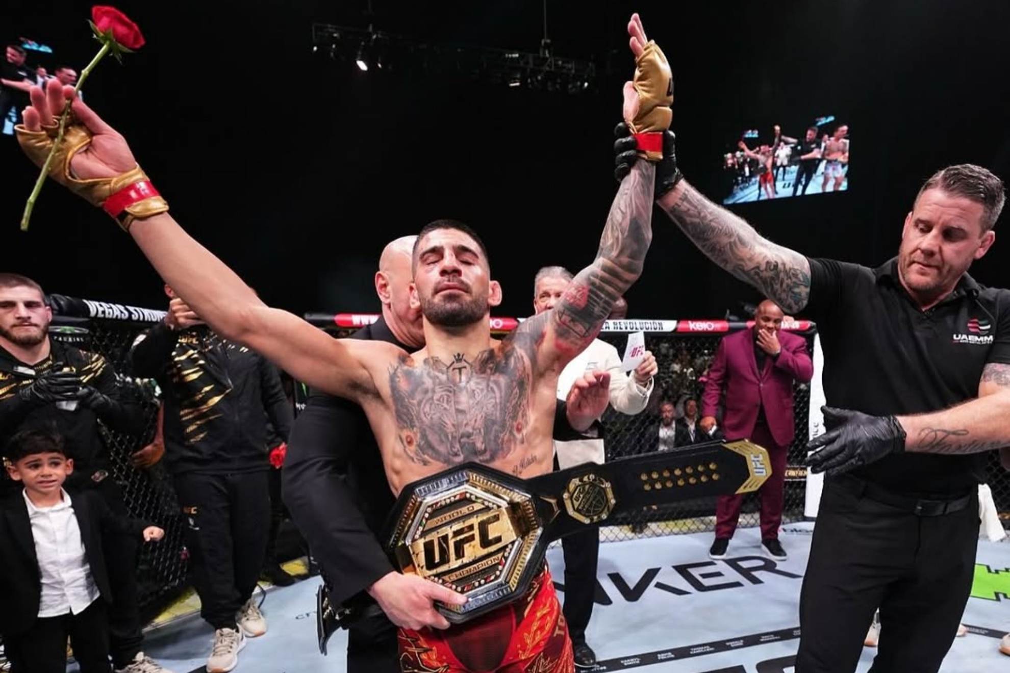 Marc Goddard, el árbitro talismán para Ilia Topuria