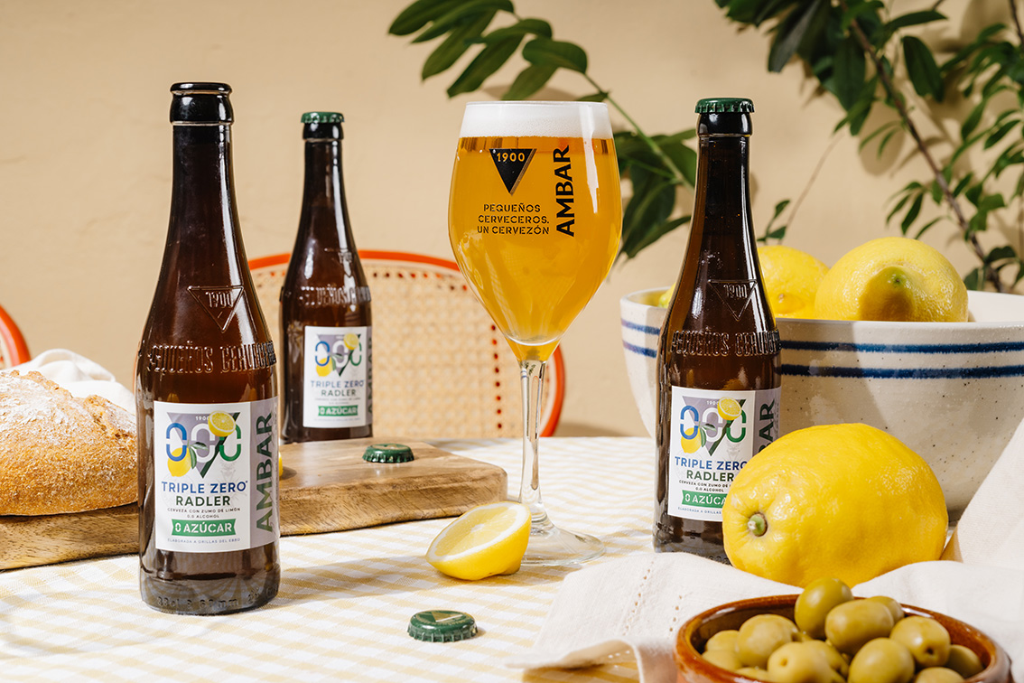 Ambar Triple Zero Radler: una cerveza 0’0 alcohol y 0 azúcar con zumo ...