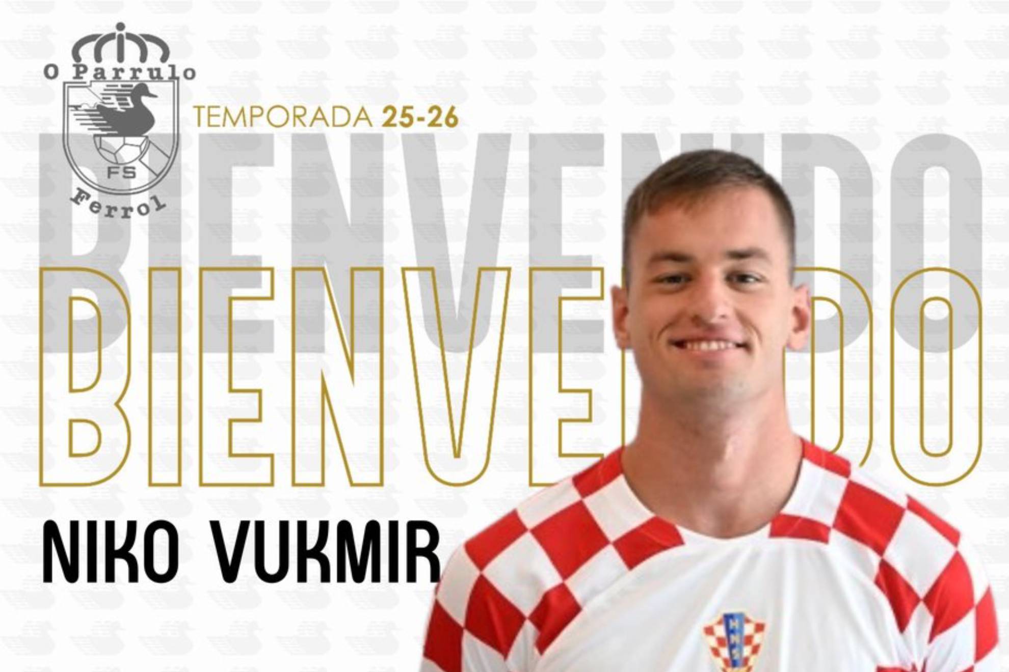 Niko Vukmir, tercer fichaje en el regreso de O Parrulo Ferrol a Primera
