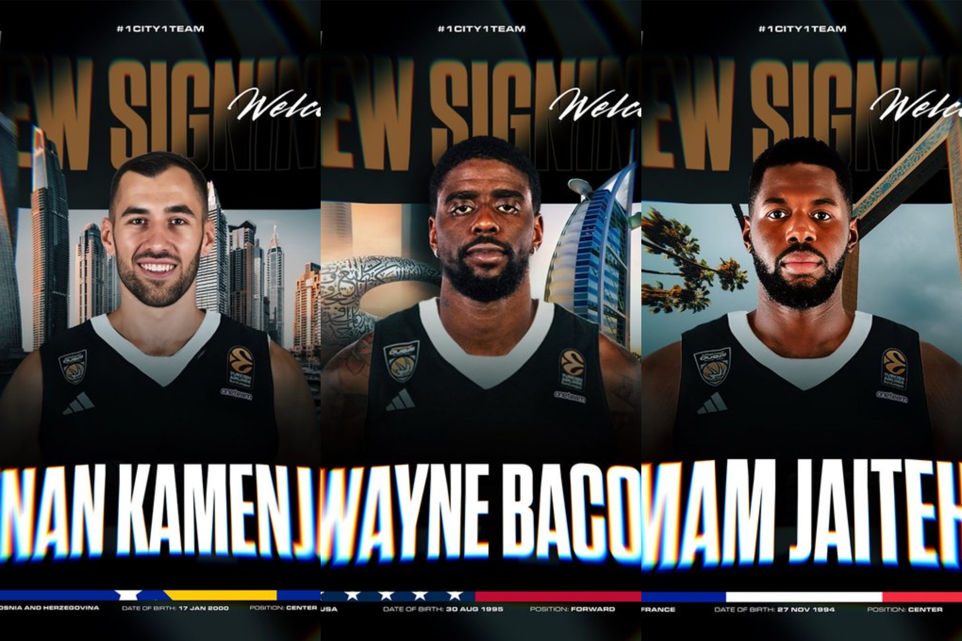 Dubai BC sigue fichando sin freno: llegan Kamenjas, Jaiteh y Bacon