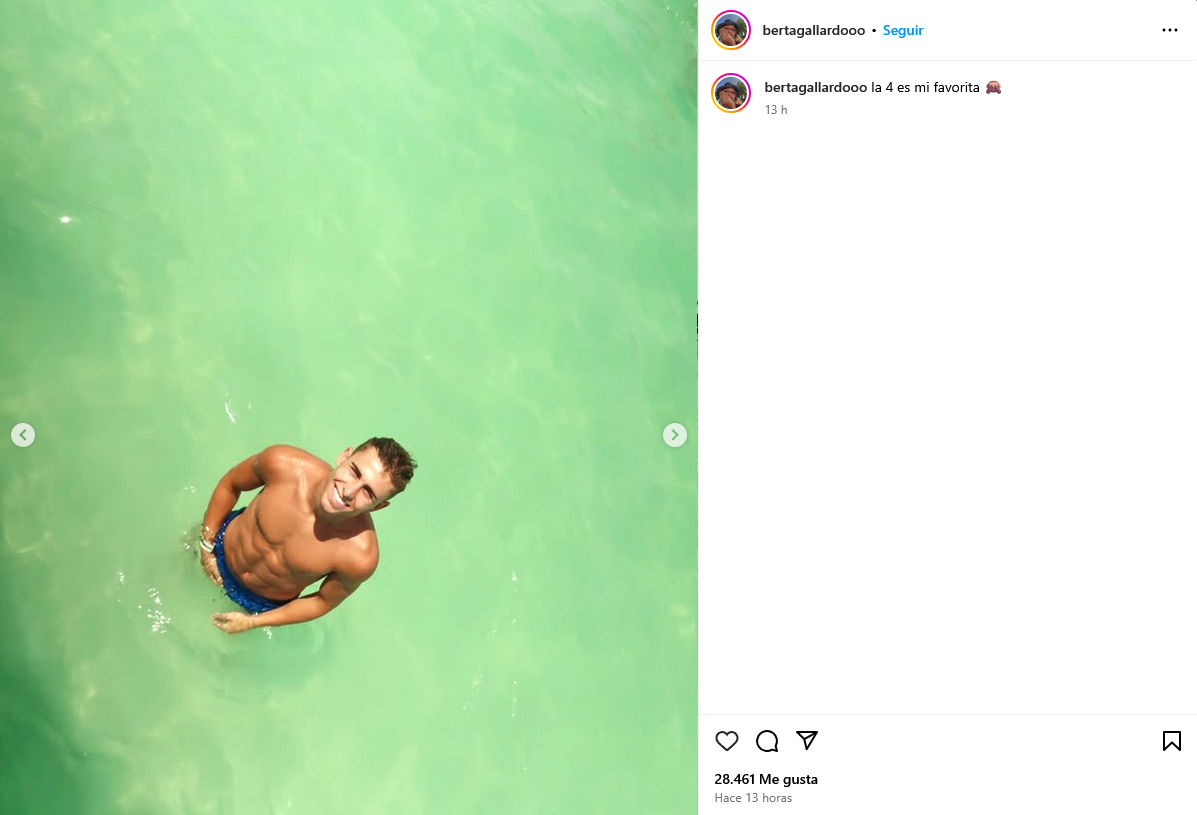 Fermín (Barça) a su novia, la modelo Berta Gallardo: "Todas tus fotos ...