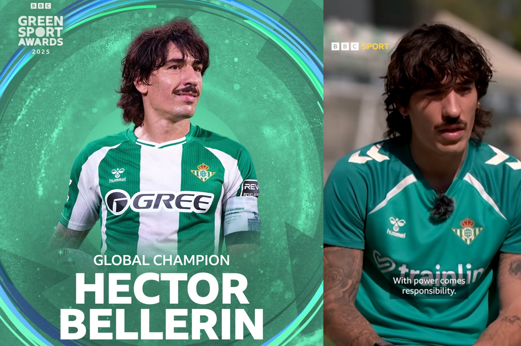 Bellerín, premiado en los BBC Green Sport Awards por su compromiso con ...