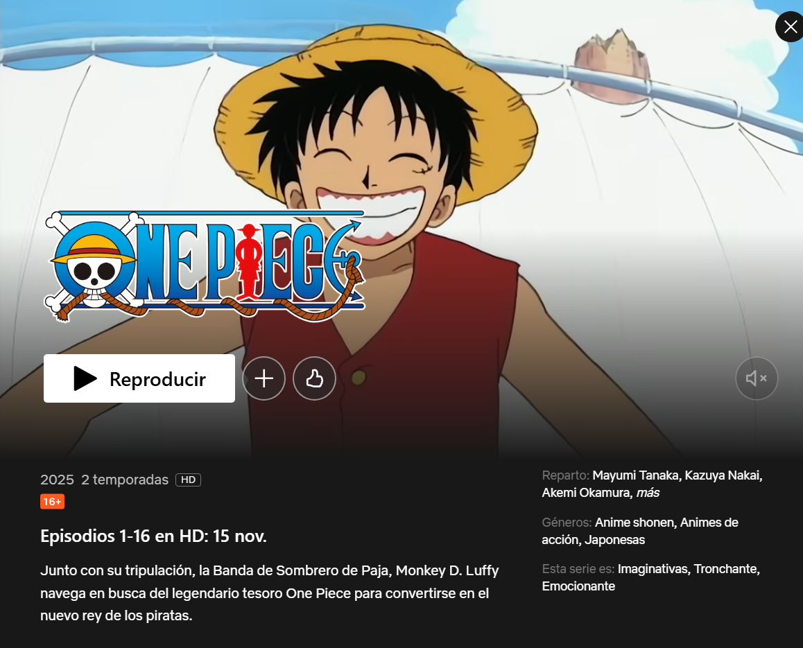 ¡El anime de One Piece se reestrenará por completo doblado al español!