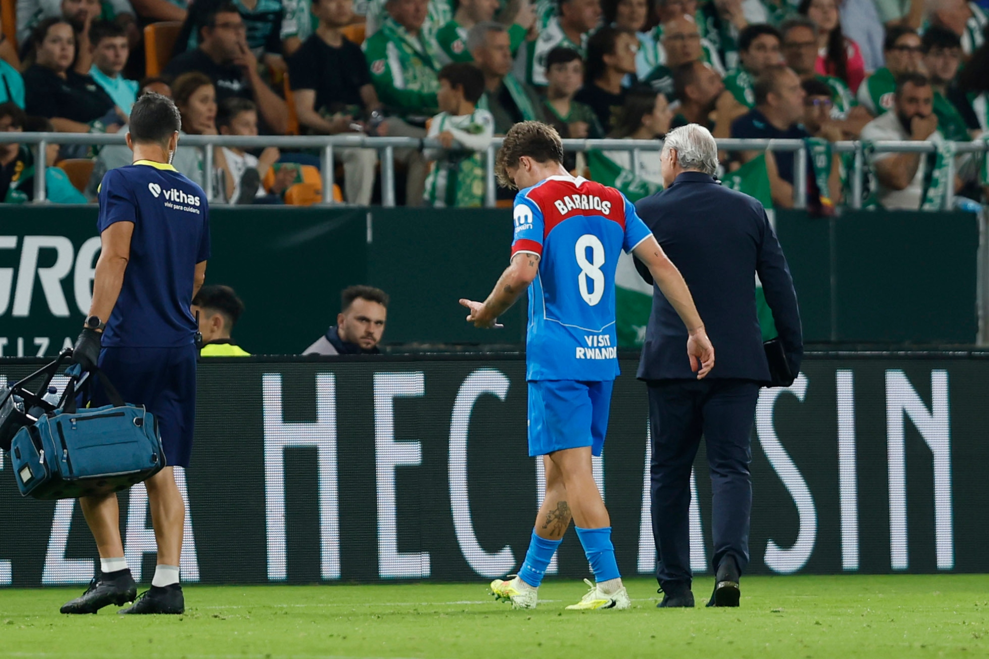 Barrios evita una lesión importante: entre siete y diez días de baja