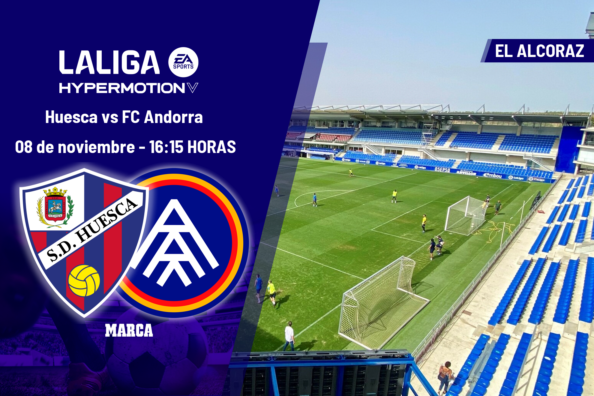 Huesca - FC Andorra: horario, dónde ver hoy en TV y canal del partido ...