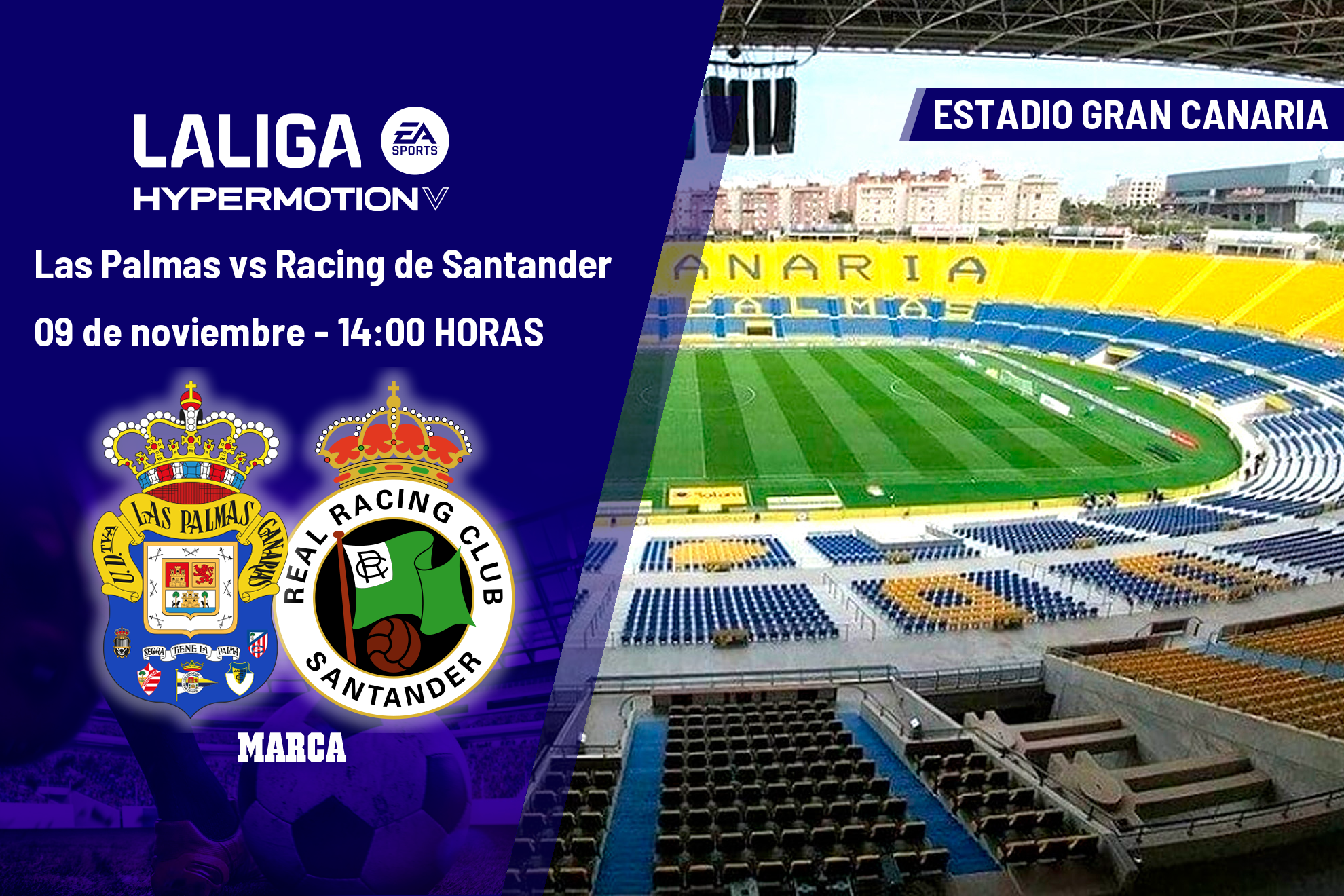 Las Palmas - Racing de Santander: horario, dónde ver hoy en TV y canal ...