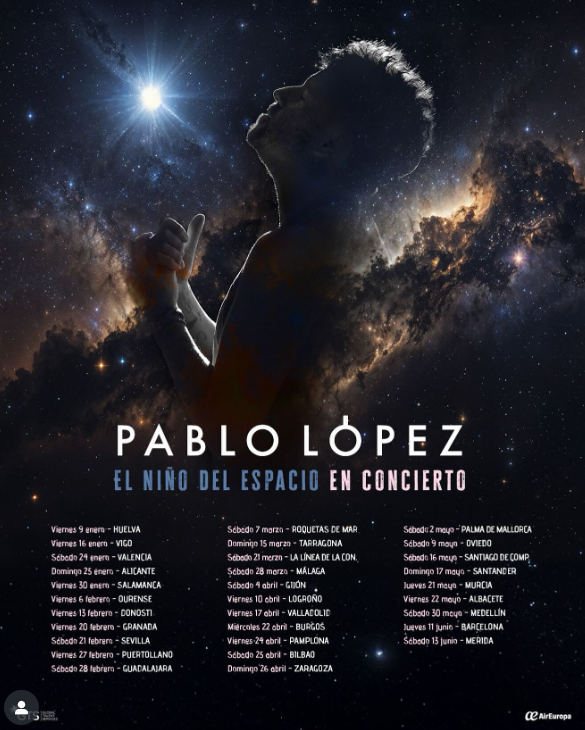 Pablo López anuncia gira en España para 2026: todas las fechas y ...