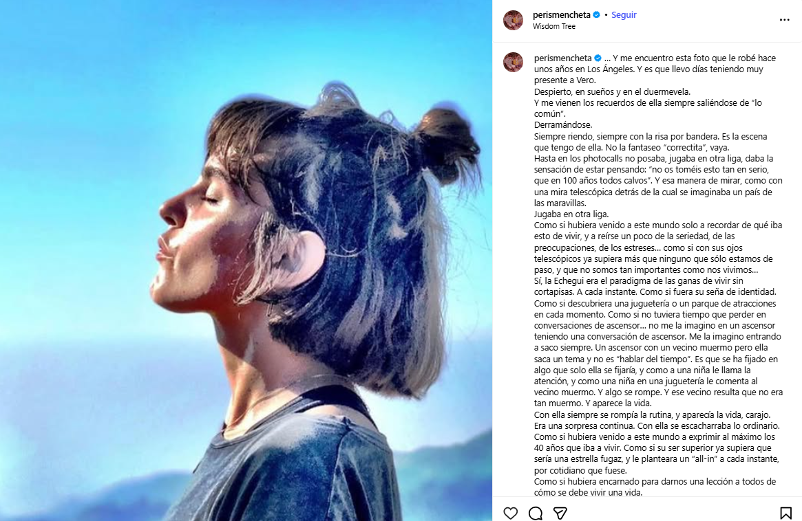 Sergio Peris-Mencheta comparte una carta íntima para Verónica Echegui ...