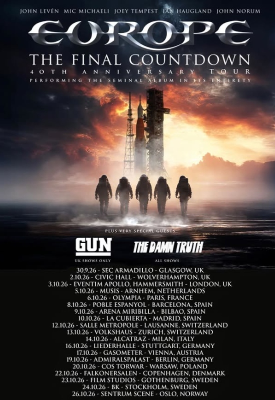 Europe celebra una gira europea por el 40º aniversario de ‘The Final ...