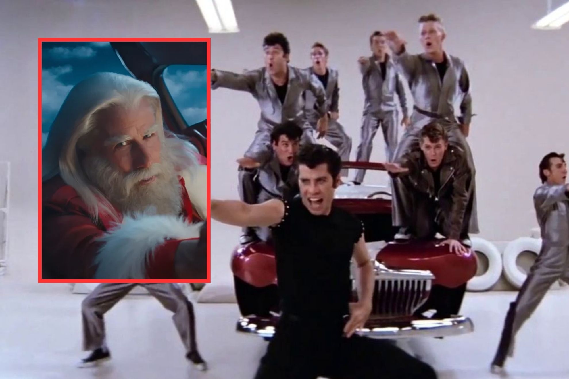John Travolta regresa a ‘Grease’ vestido de Papá Noel para este anuncio ...