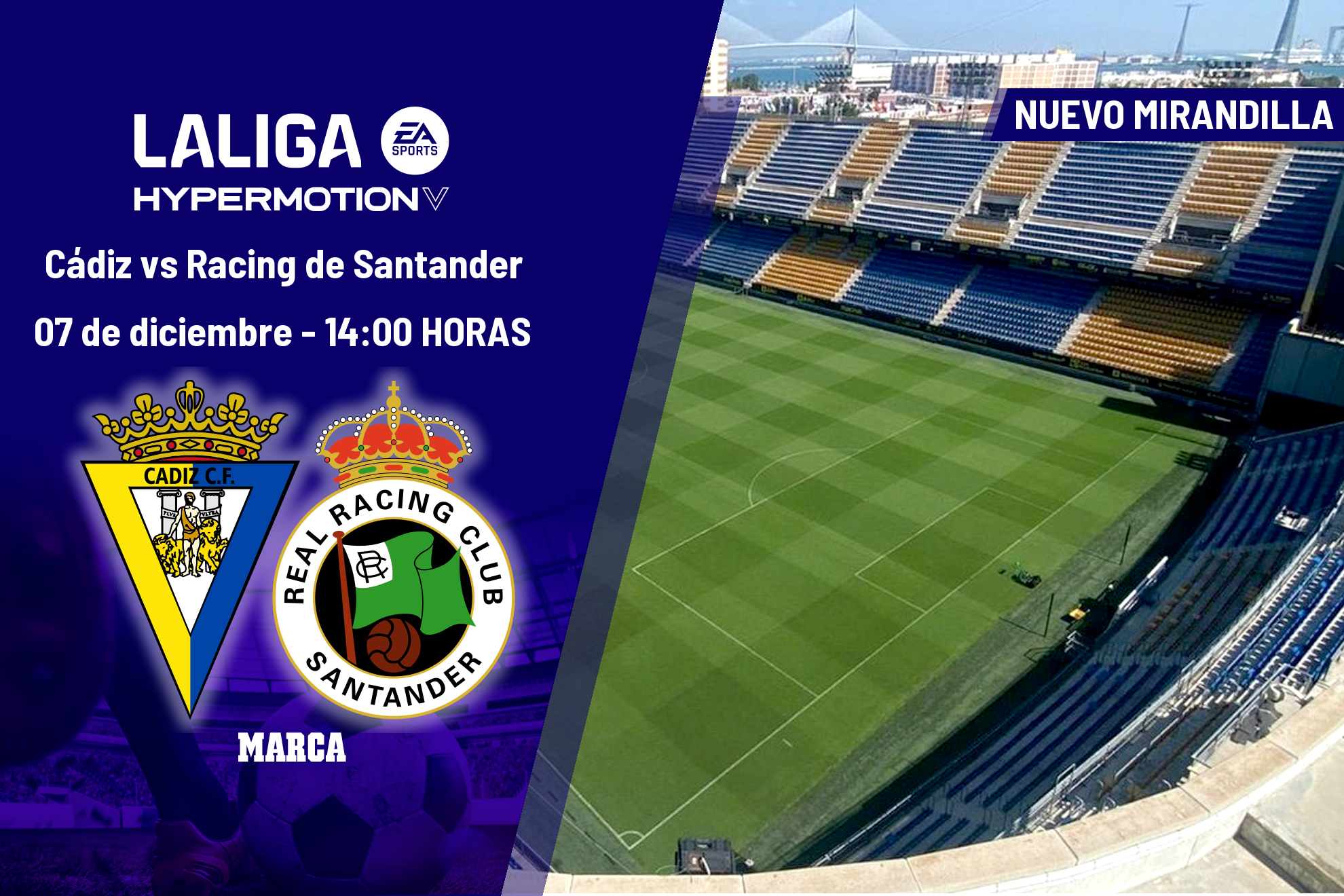 A qué hora es el Cádiz - Racing de Santander: horario, dónde ver hoy en ...