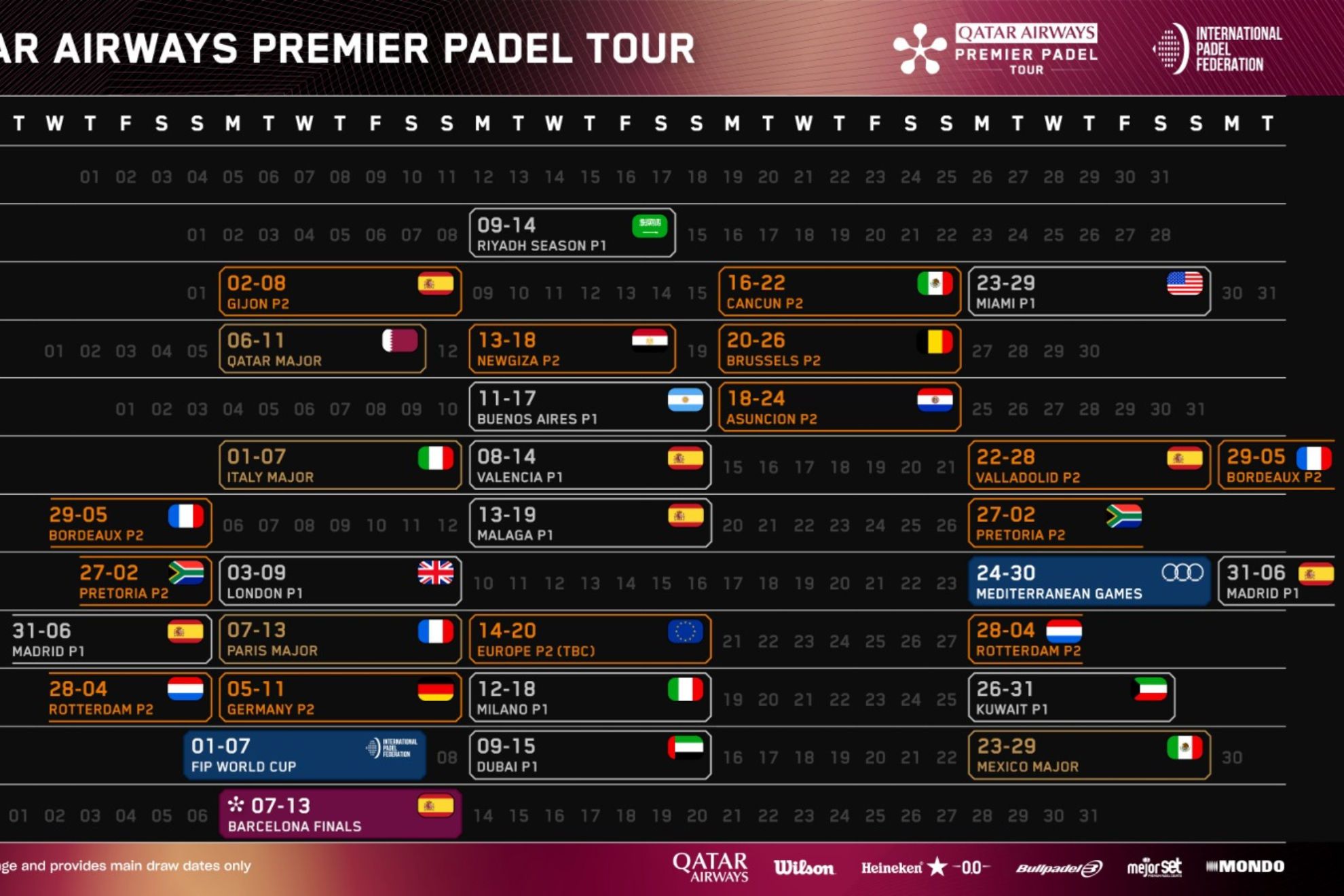 Premier Padel presenta su calendario de 2026: Londres, Sudáfrica y Valencia, las novedades