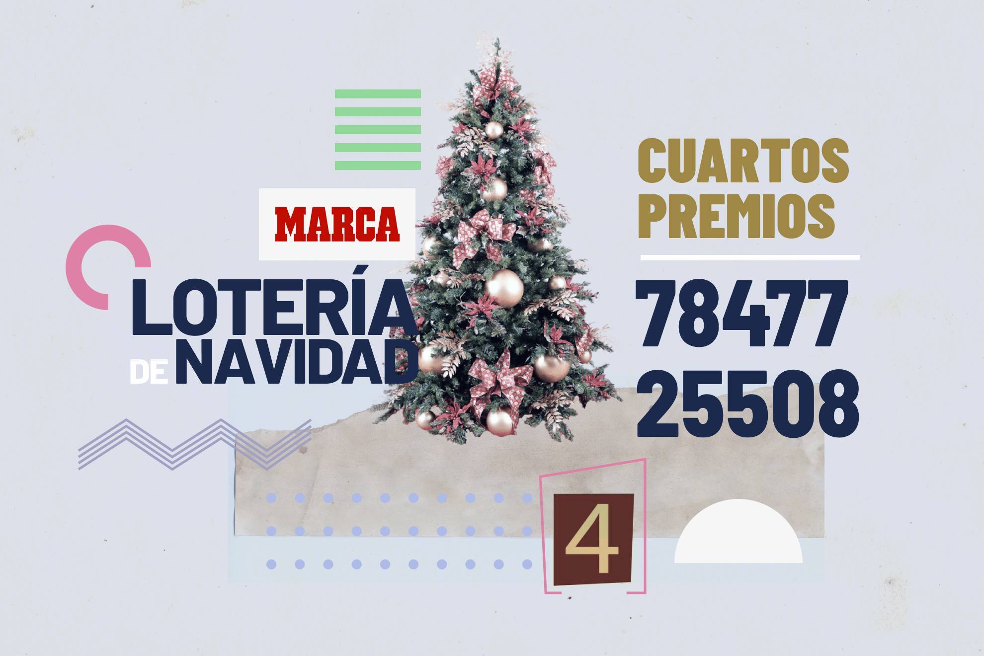 Los cuartos premios de Lotería de Navidad: 78477 y 25508 | Dónde ha ...
