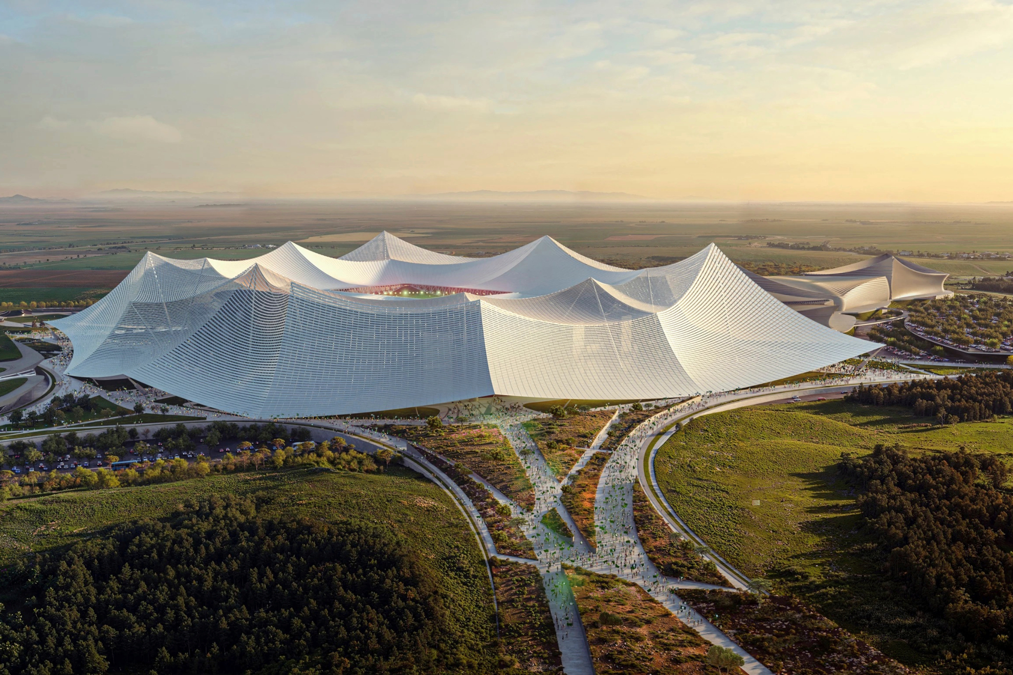 Así está el nuevo Stade Hassan II, rival del Bernabéu para la final del ...