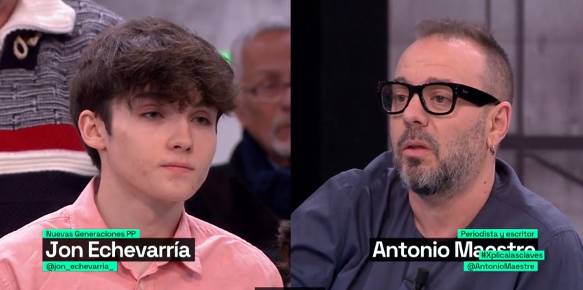 Antonio Maestre se enzarza con un joven de Nuevas Generaciones del PP ...