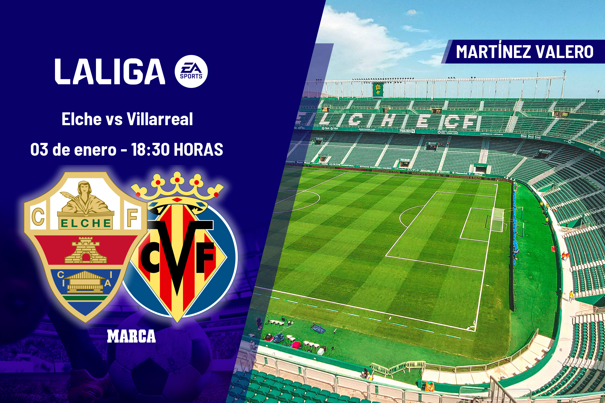Elche - Villarreal: horario, dónde ver en TV y canal del partido de ...