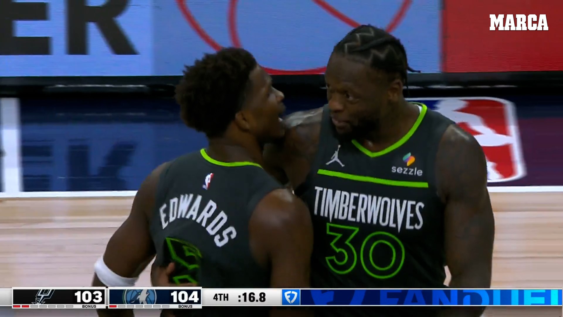 El lado turbio de Shai: presa de piernas a Wemby y "no eres una mierda ...