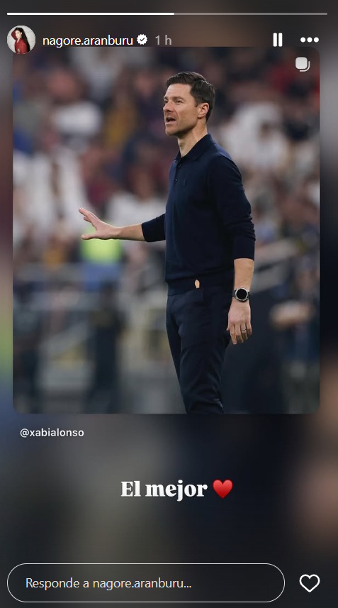 Nagore Aramburu, mujer de Xabi Alonso: "Estamos muy orgullosos de ti"