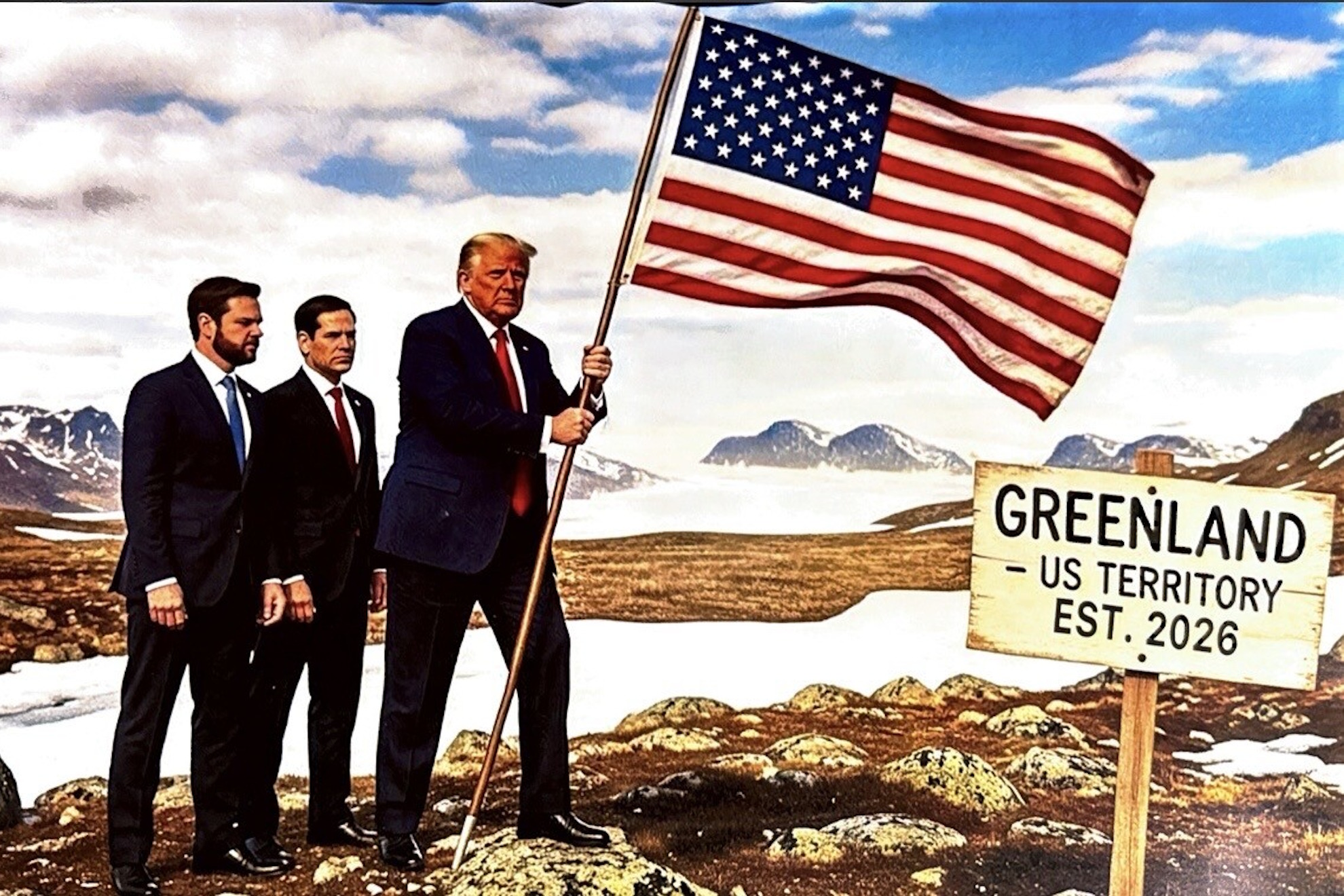 Donald Trump crea con IA la foto de la polémica: insiste en Groenlandia