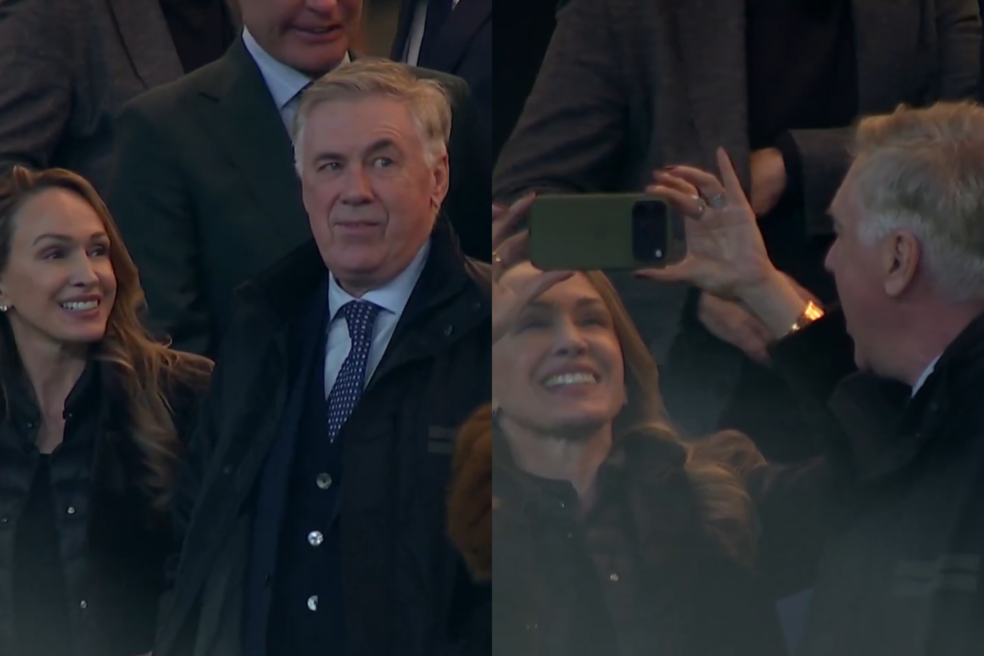 Ancelotti, presente también en la Champions y cantando el himno de la ...