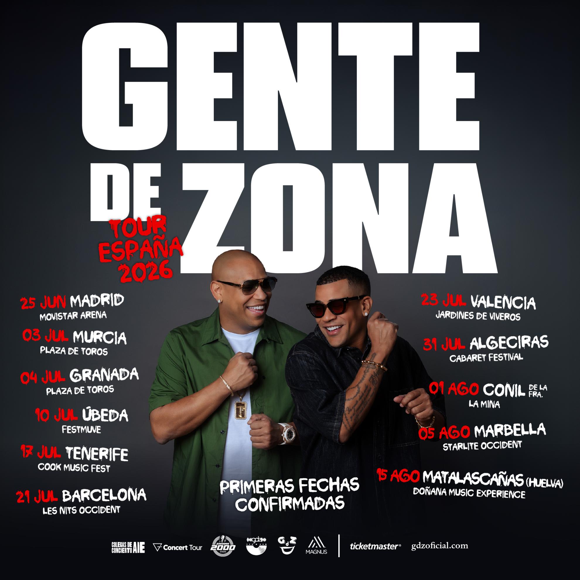 Gente de Zona anuncia su primera gira por España: 'Tour España 2026'
