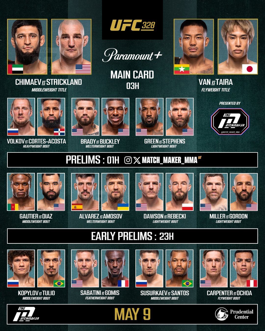 UFC 328: a qué hora es el Chimaev vs Strickland y Joel Álvarez en ...