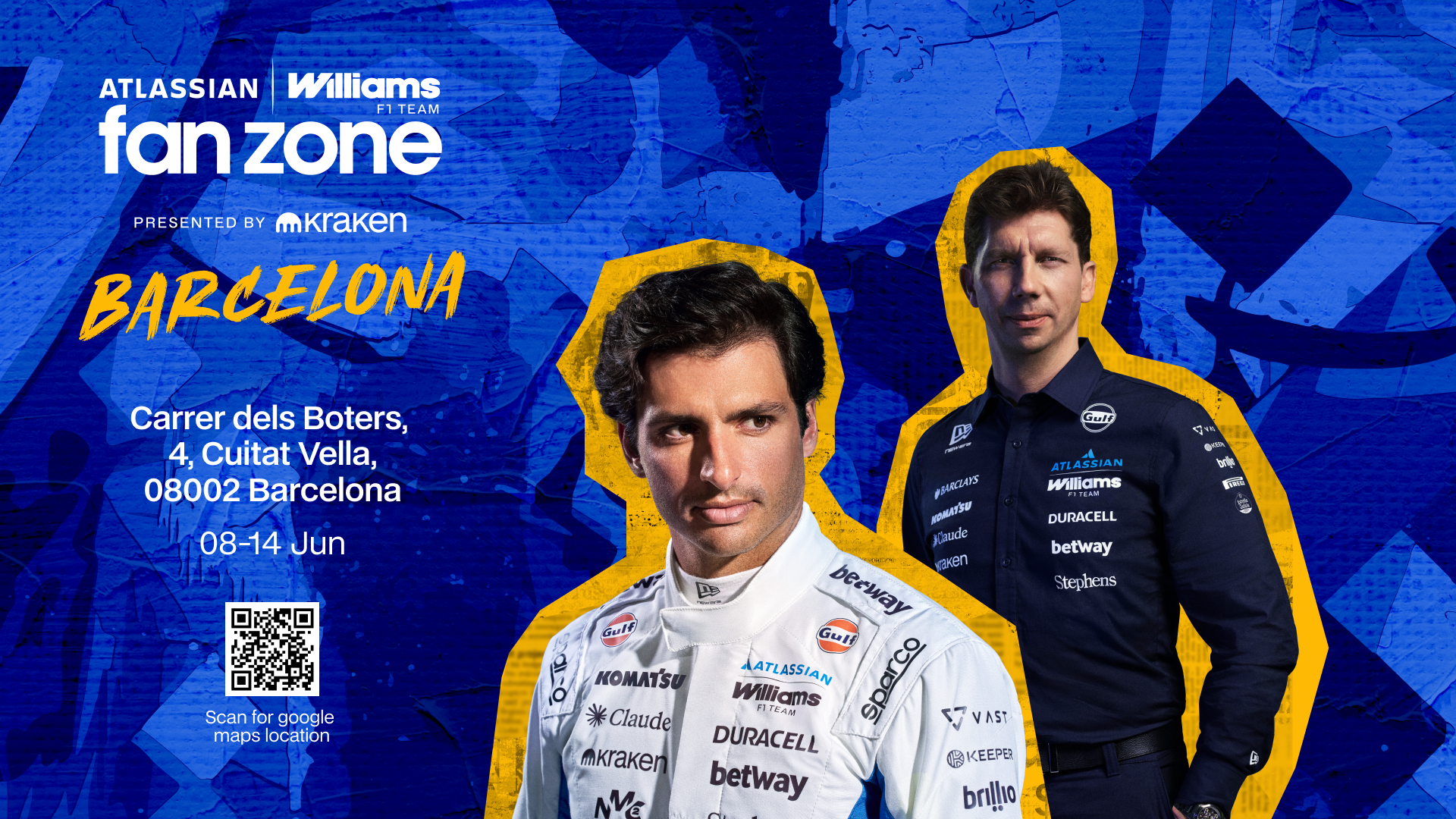 Llega la tercera fanzone de Carlos Sainz en Barcelona con Williams