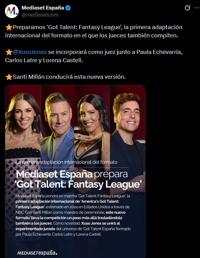 Mediaset agita su parrilla con un nuevo formato de ‘Got Talent ...